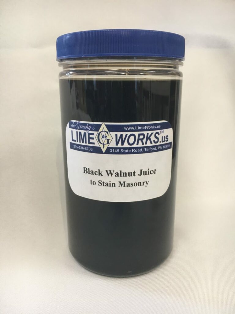 Walnut Juice Masonry Stain for staining lime mortars - LimeWorks.us