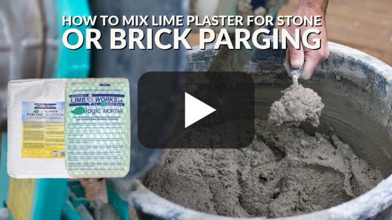 How to Mix Lime Plaster for Stone or Brick Parging - LimeWorks.us