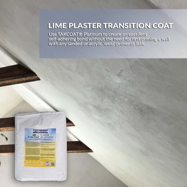 Lime Plaster Basecoat - Ecologic™ PLASTER TAKCOAT™ Platinum - LimeWorks.us